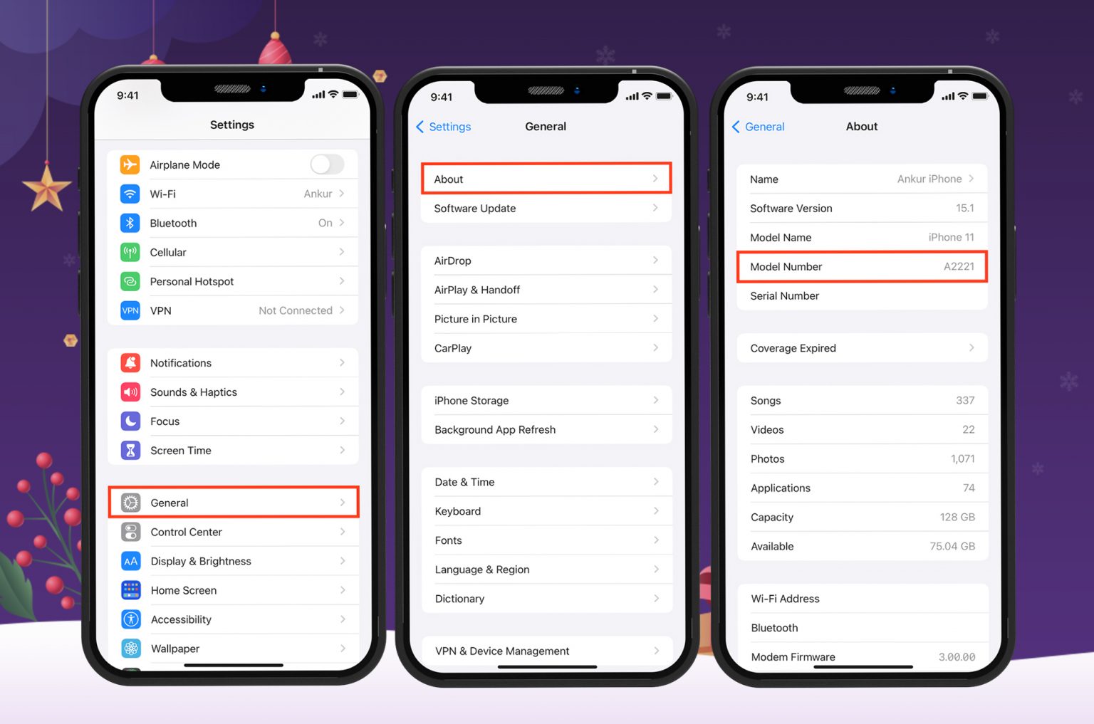 What's iPhone model number meaning and their first letter?