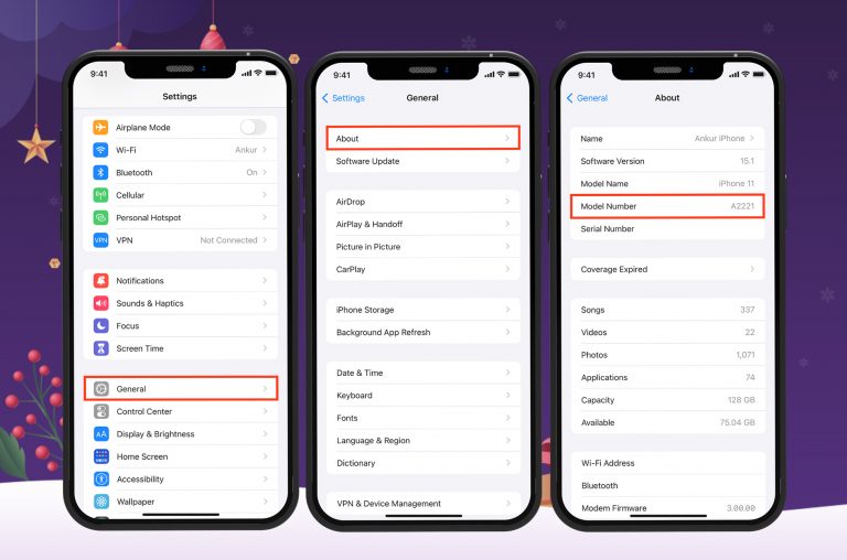 What's iPhone model number meaning and their first letter?