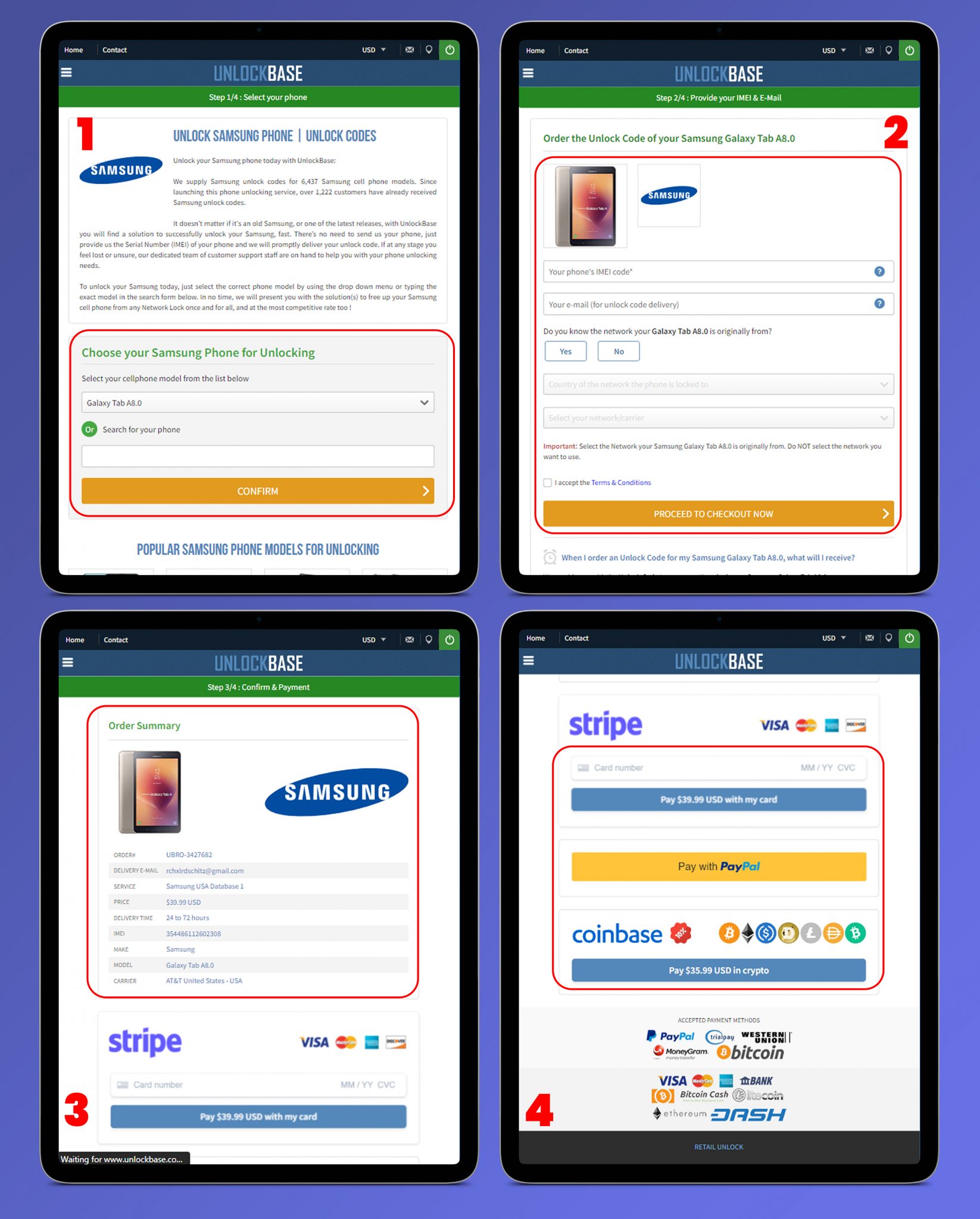 Unlock Samsung Galaxy Tab A with An Unaccepted Sim card